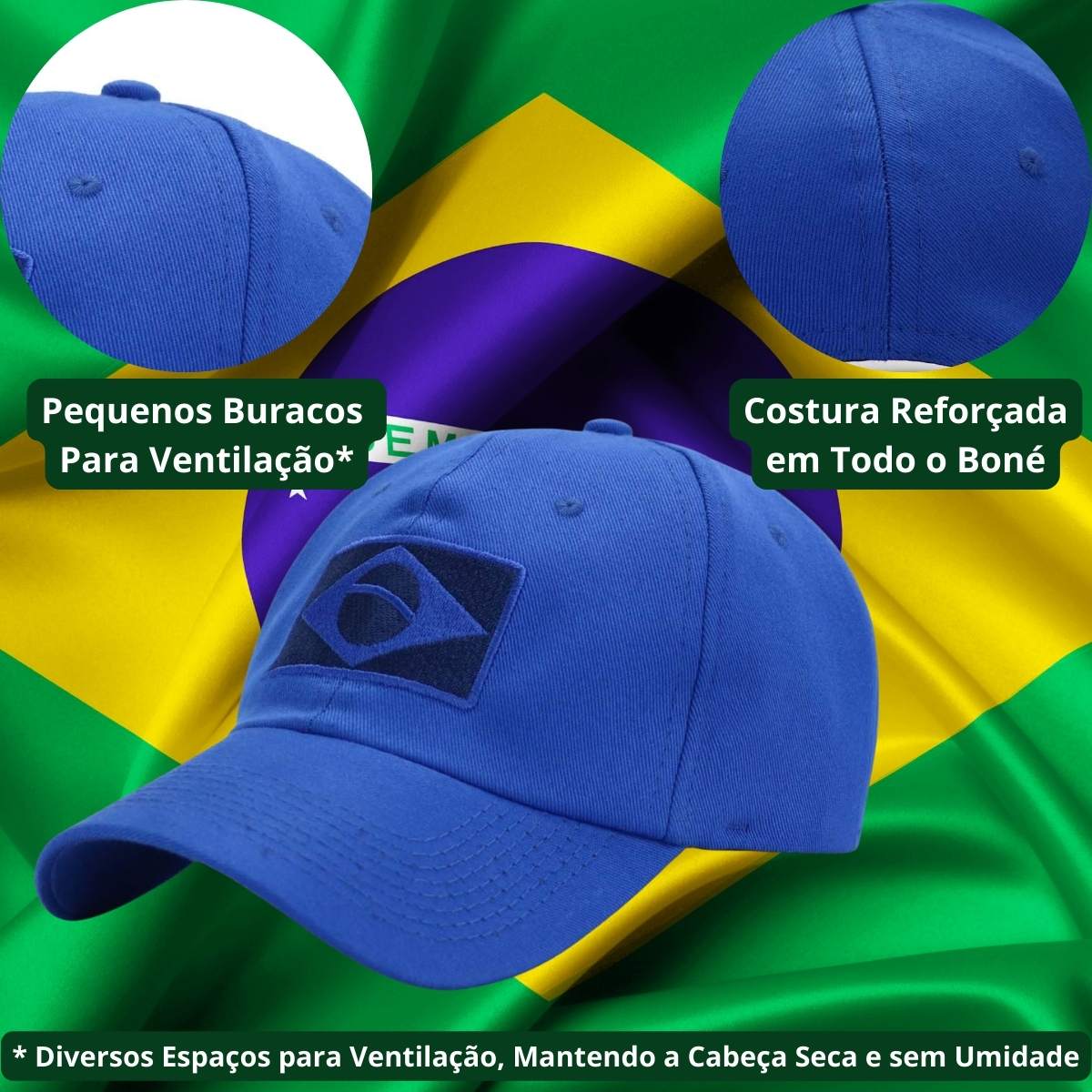 Boné Brasil Azul - ALPHABRAVO