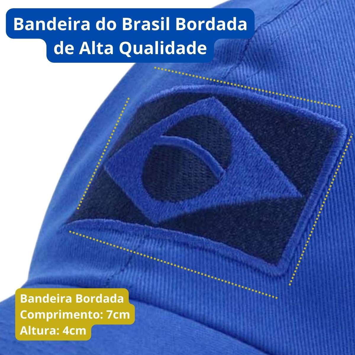 Boné Brasil Azul - ALPHABRAVO