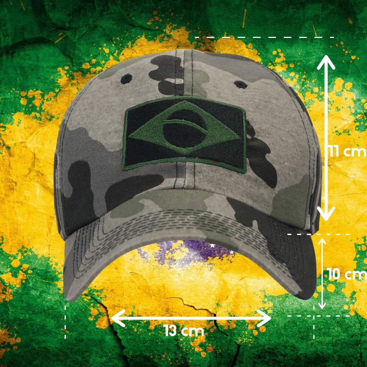 Boné Brasil Camuflado Preto - ALPHABRAVO