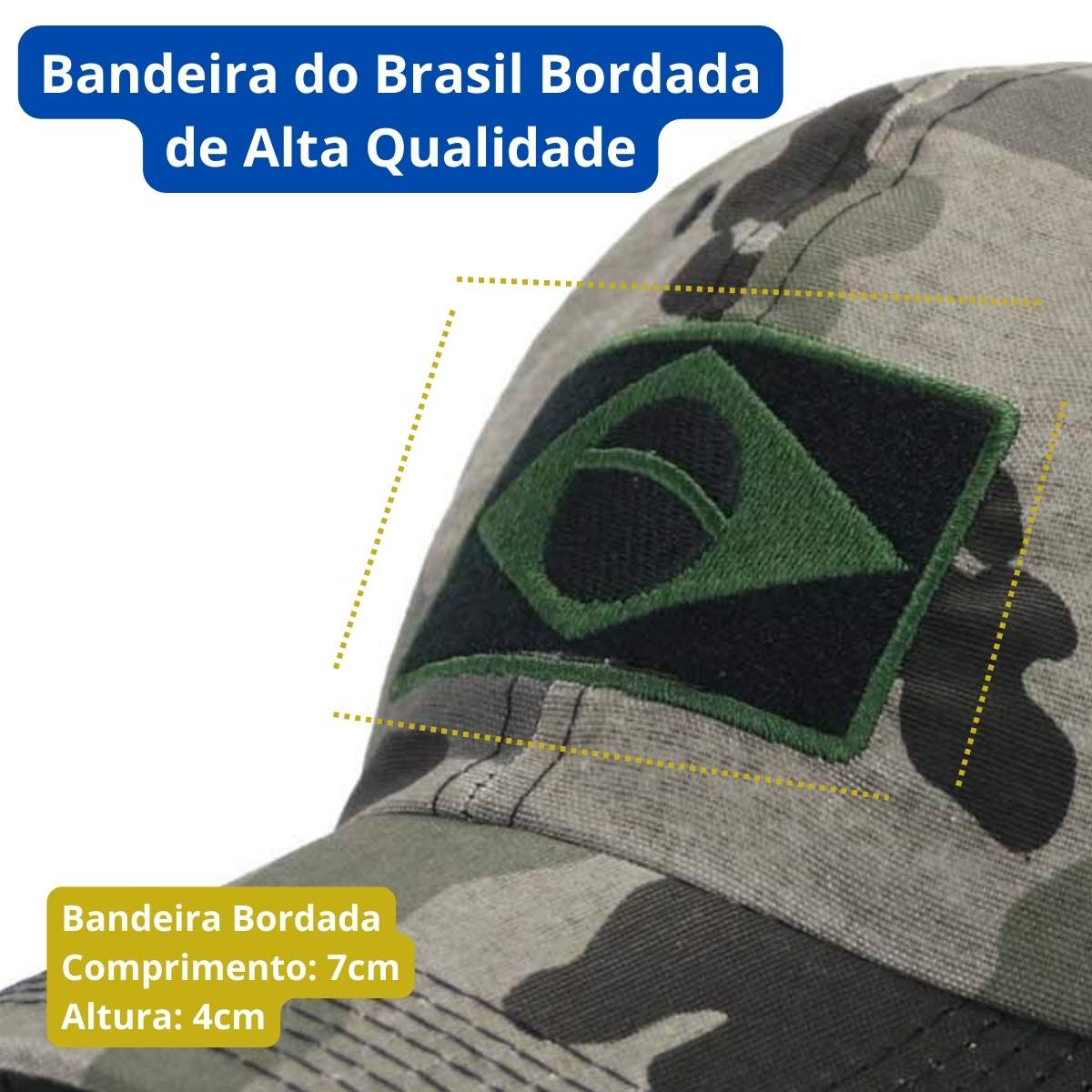 Boné Brasil Camuflado Preto - ALPHABRAVO
