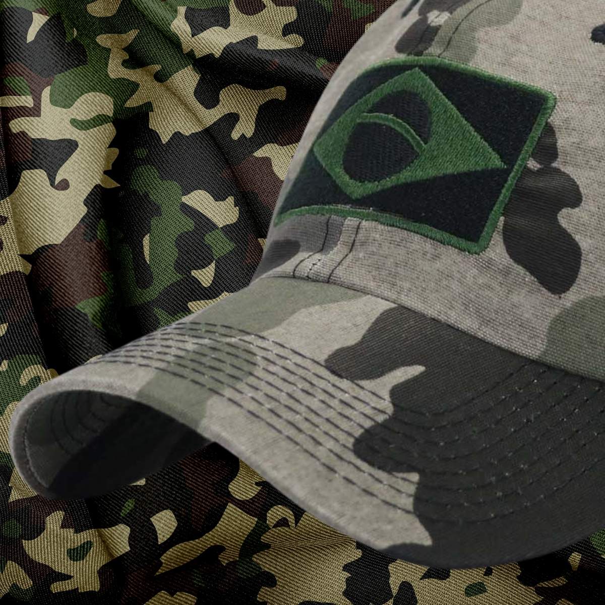 Boné Brasil Camuflado Preto - ALPHABRAVO