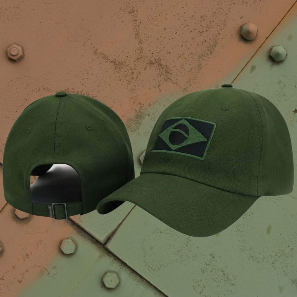 Boné Brasil Verde Militar - ALPHABRAVO
